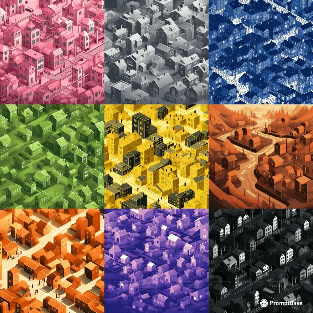 Housing Patterns Midjourney Prompt | PromptBase