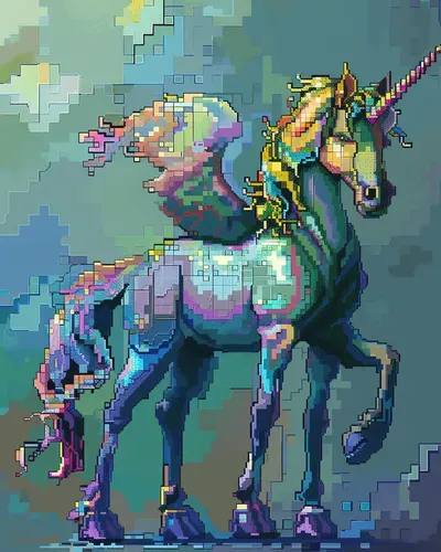 Mythical Creatures Pixel Art App | PromptBase