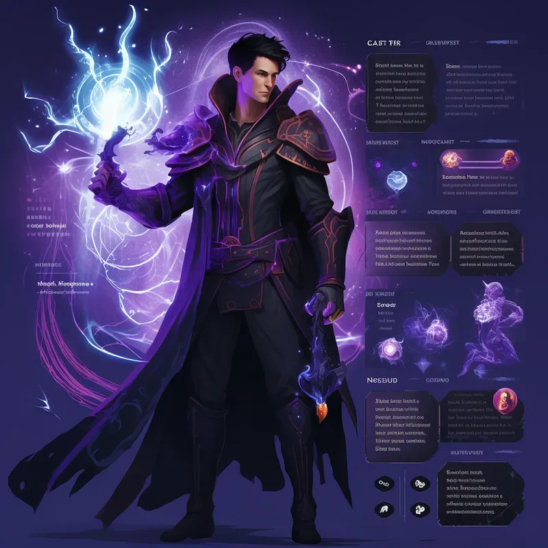 Fantasy Character Screen Designs Midjourney Prompt | PromptBase