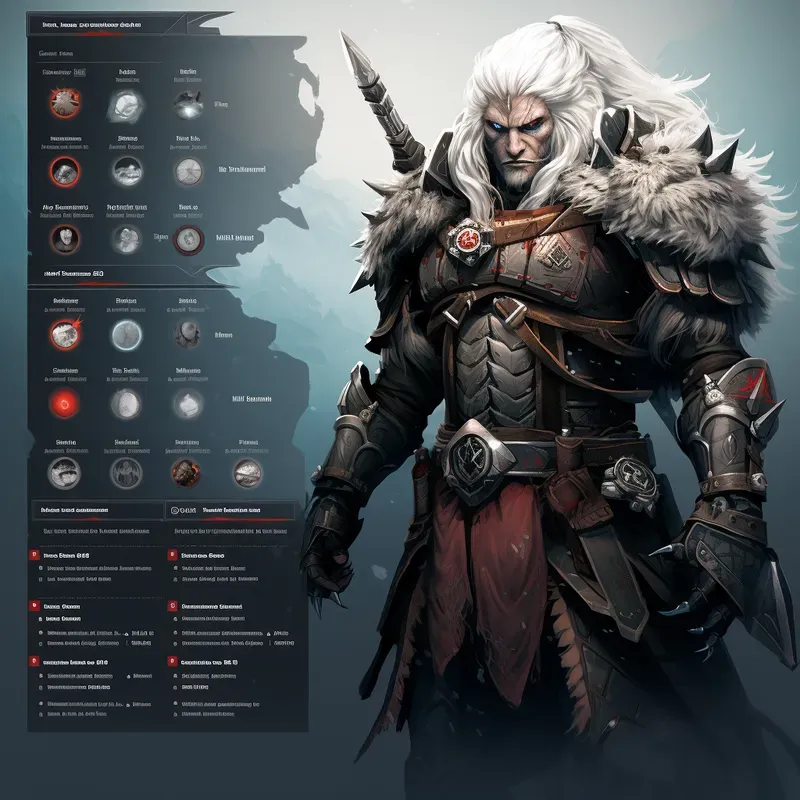 Fantasy Character Screen Designs Midjourney Prompt | PromptBase