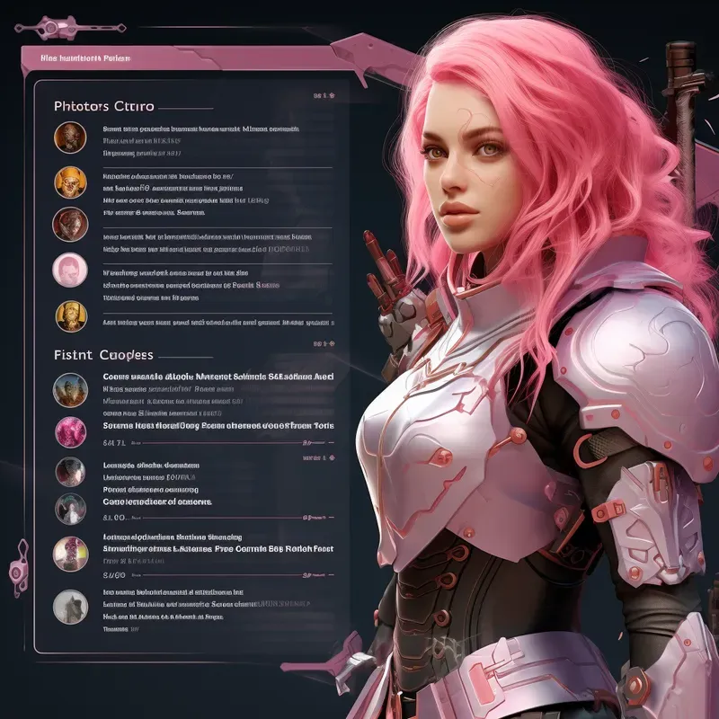 Fantasy Character Screen Designs Midjourney Prompt | PromptBase