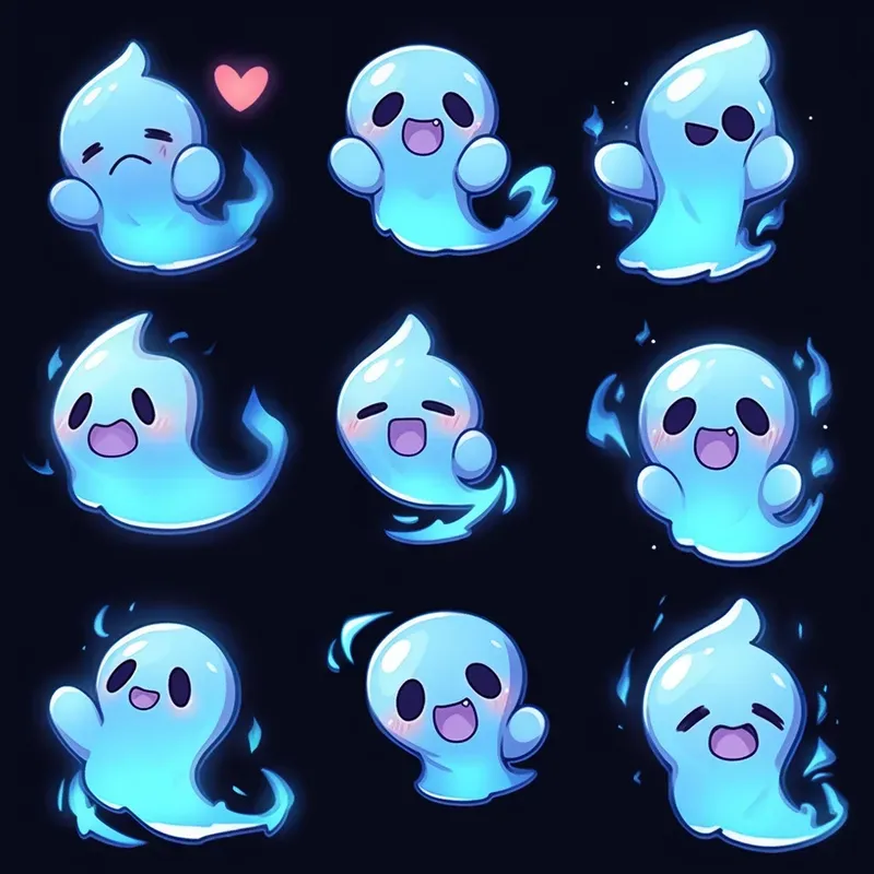 Cute Glowing Emojis Midjourney Prompt | PromptBase