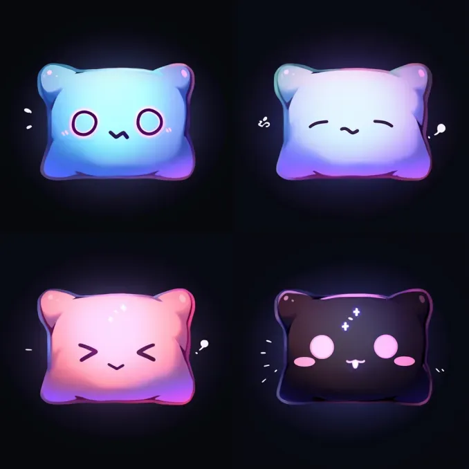 Cute Glowing Emojis Midjourney Prompt | PromptBase