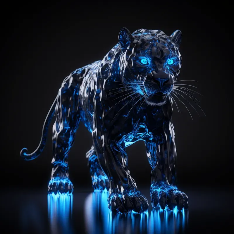 Phosphorescent Animal Sculptures Midjourney Prompt | PromptBase
