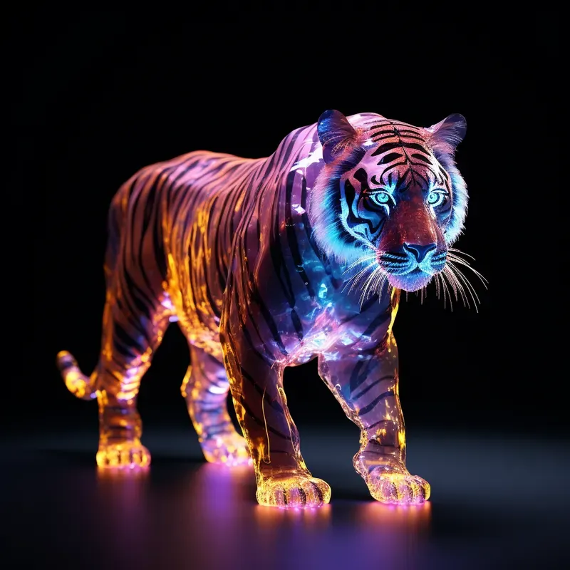 Phosphorescent Animal Sculptures Midjourney Prompt | PromptBase