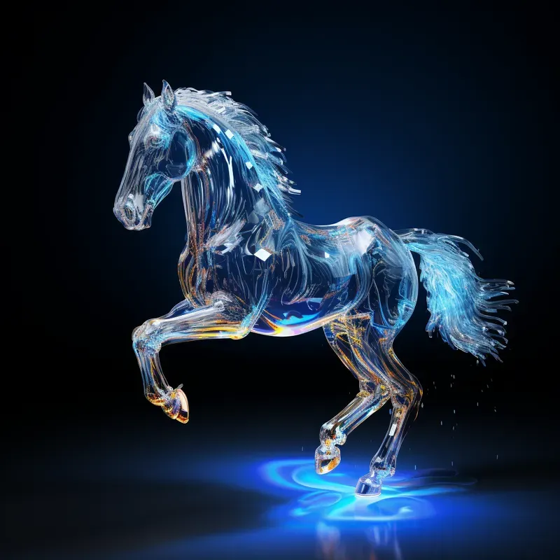 Phosphorescent Animal Sculptures Midjourney Prompt | PromptBase