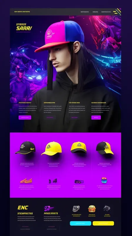 Cyberpunk Landing Page Designs Midjourney Prompt | PromptBase