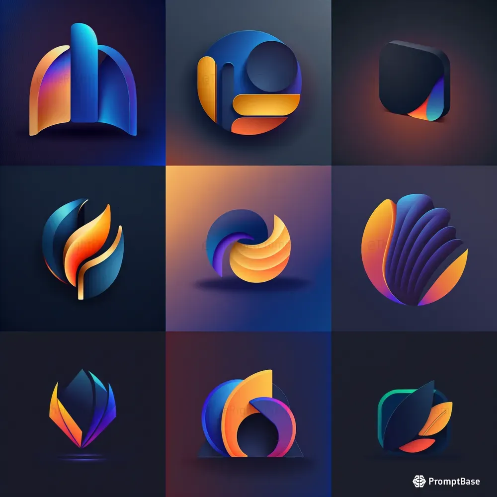 Abstract Trendy Logos Midjourney Prompt | PromptBase