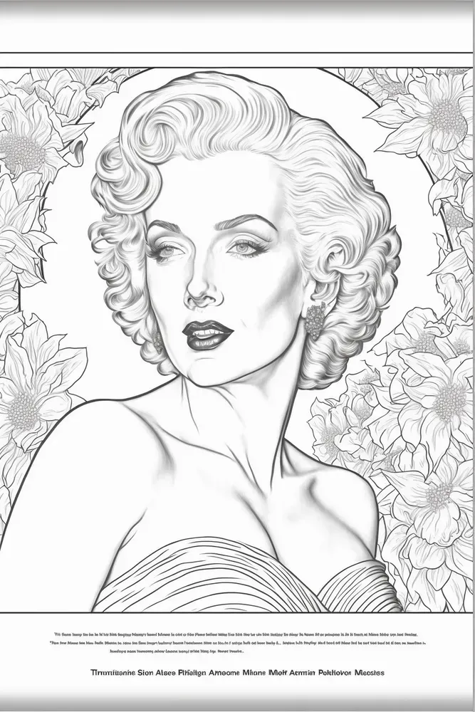 Celeb Adult Coloring Pages Midjourney Prompt | PromptBase