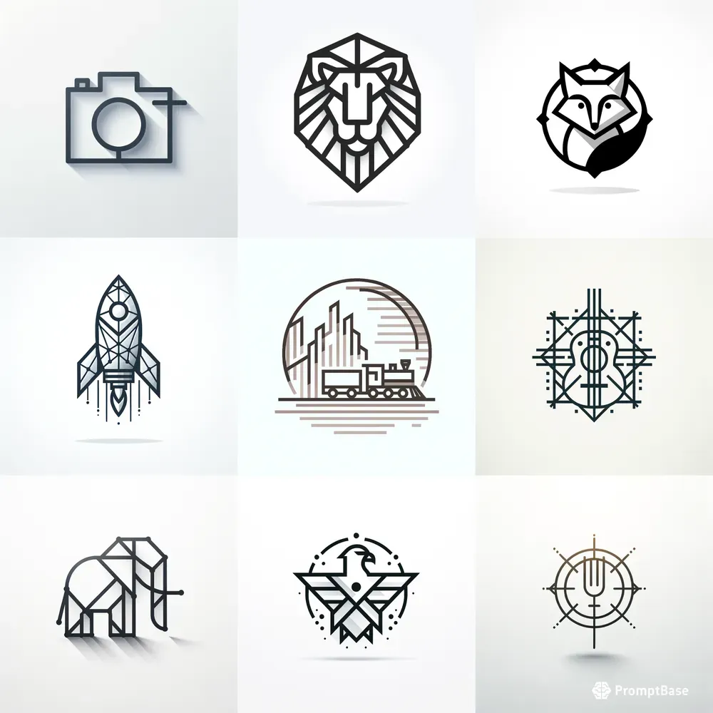 Minimalist Line Logos DALL·E Prompt | PromptBase