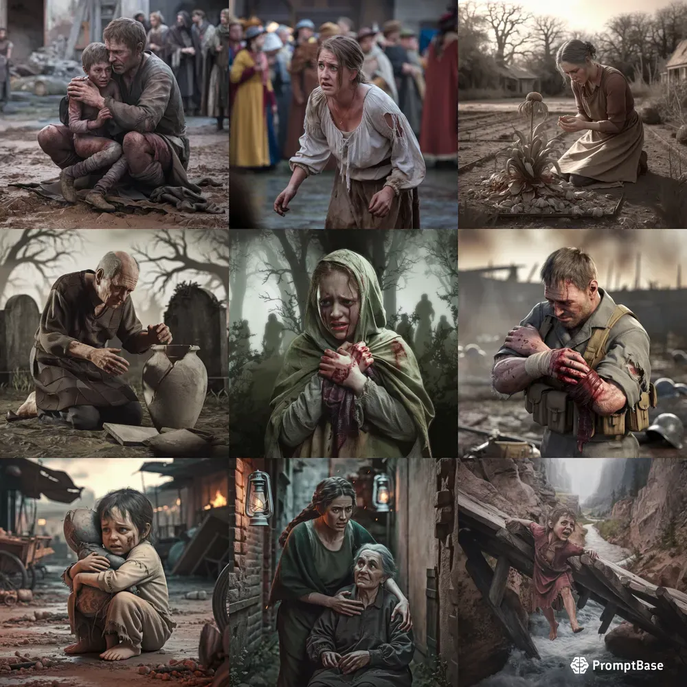 Echoes Of Despair Emotionally Scenes Ideogram Prompt | PromptBase