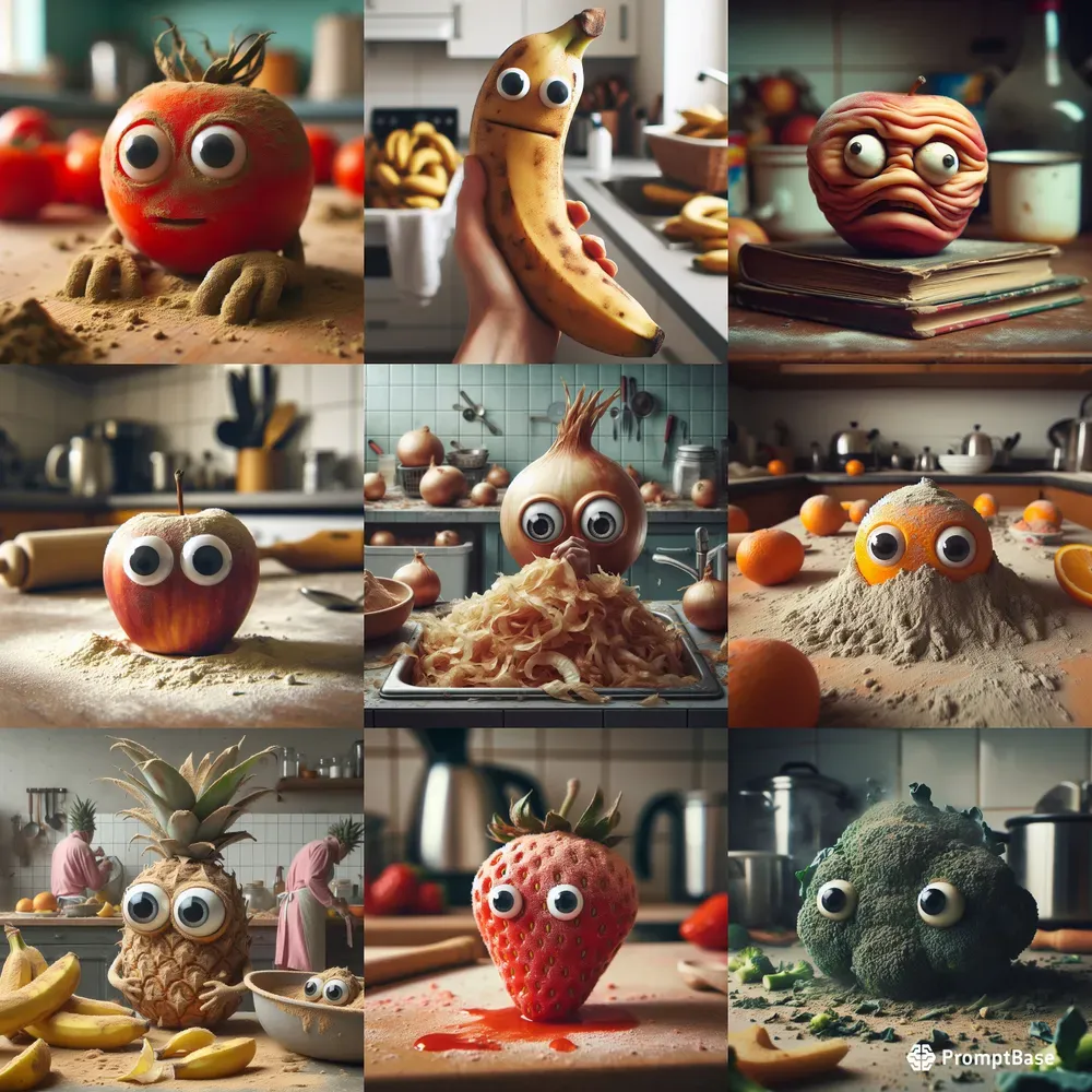 Surreal Kitchen Encounters DALL·E Prompt | PromptBase
