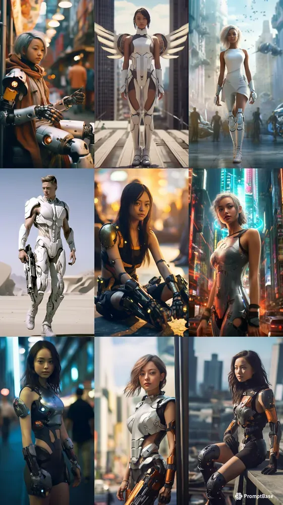 Realistic Bionic Characters Midjourney Prompt | PromptBase