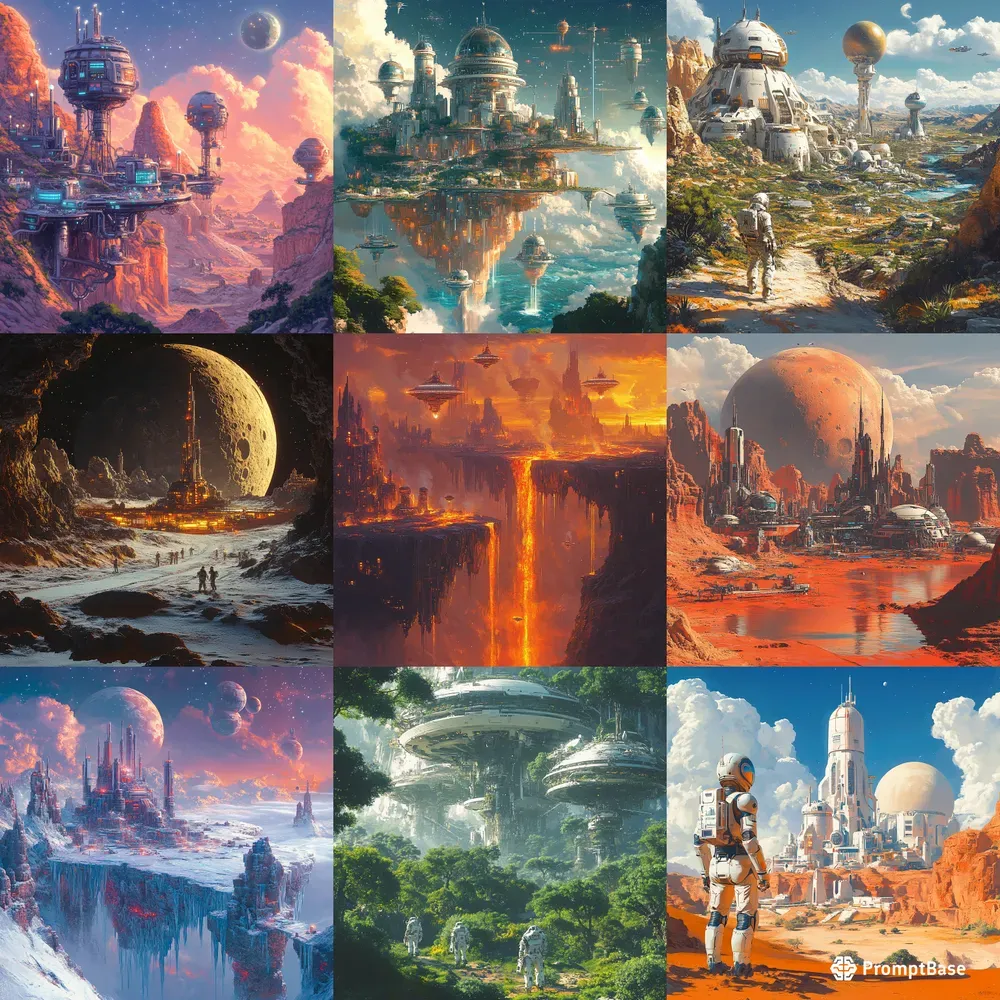 First Steps On New Planets Midjourney Prompt | PromptBase