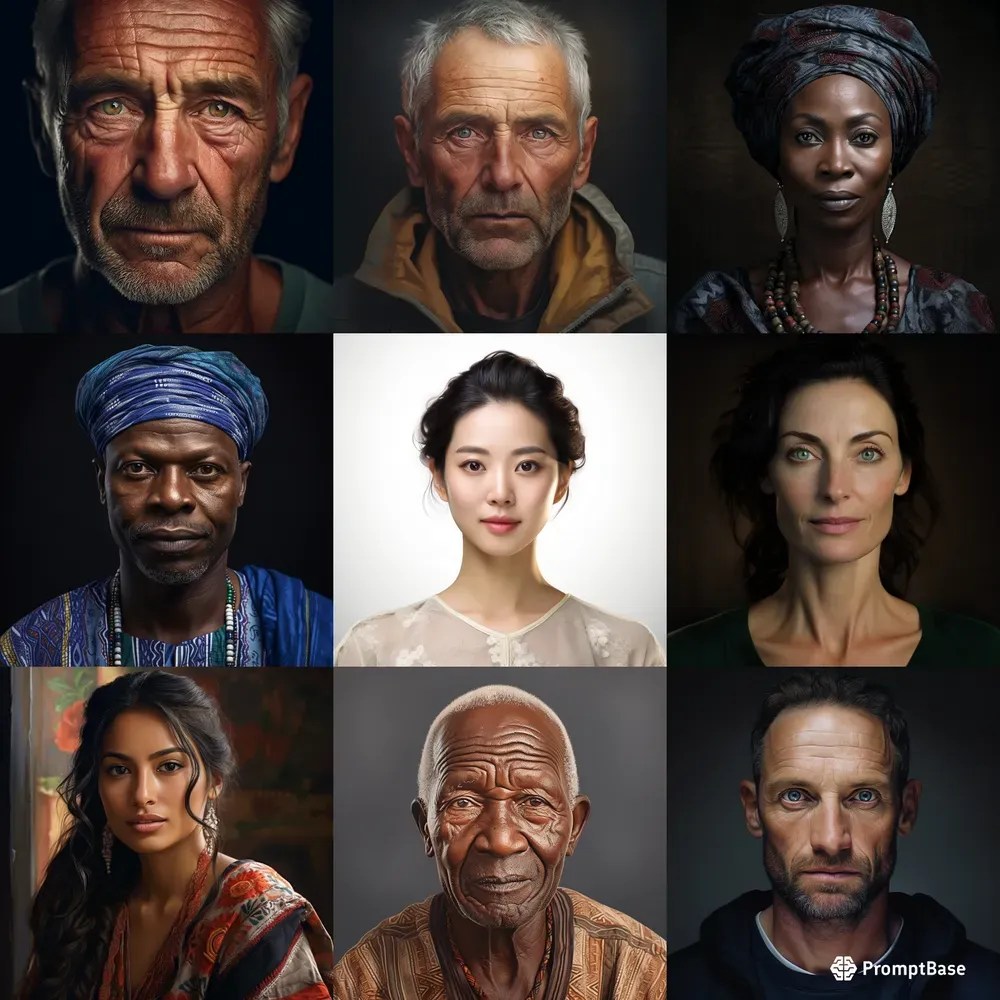 Photorealistic Portraits Of People Midjourney Prompt | PromptBase