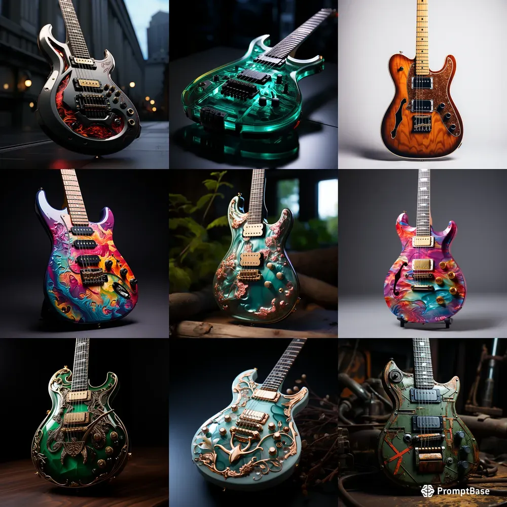 Design Your Own Electric Guitars Midjourney Prompt | PromptBase