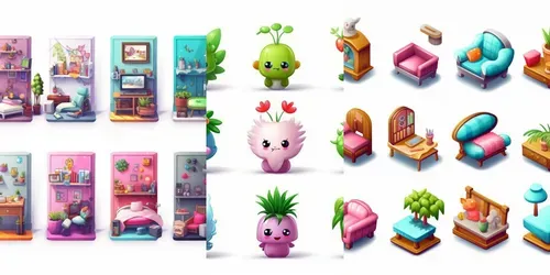 Custom Mobile Game Items Midjourney Prompt | PromptBase