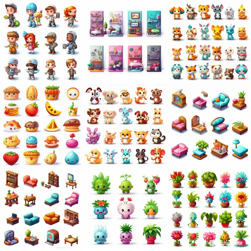 Mobile Game Items Midjourney Prompt | PromptBase