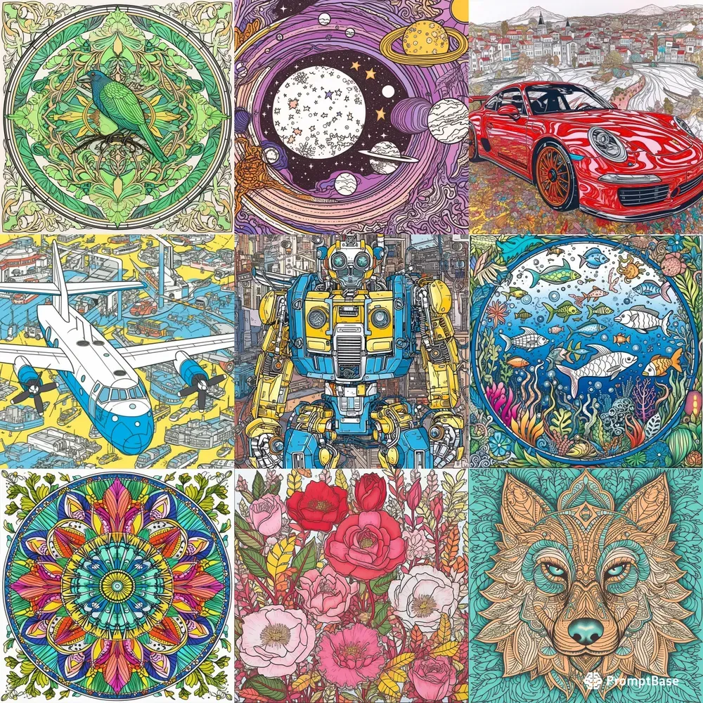 Coloring Book Covers Midjourney Prompt | PromptBase