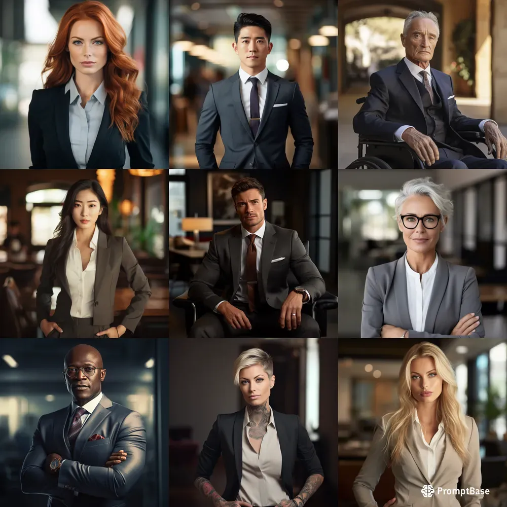 Realistic Business Stock Portraits Midjourney Prompt | PromptBase