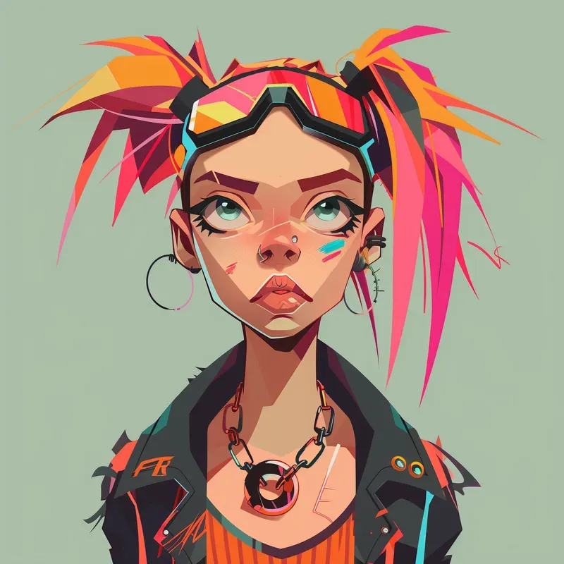 Geometric Punk NFT Avatars Midjourney Prompt | PromptBase