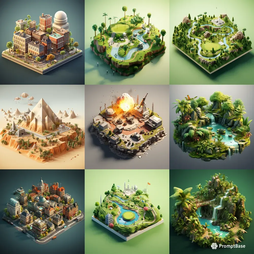 Realistic Tiny Worlds Midjourney Prompt | PromptBase