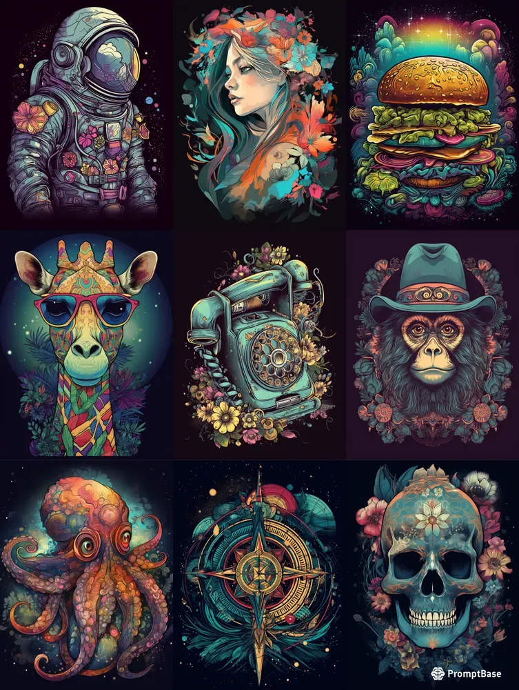 Eye-catching And Unique Tshirt Designs Midjourney Prompt | PromptBase