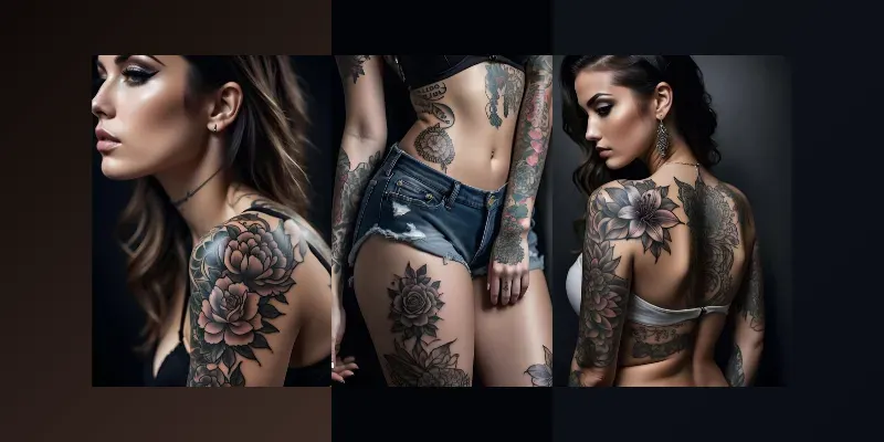 Beautiful Tattooed Women Portraits Stable Diffusion Prompt | PromptBase
