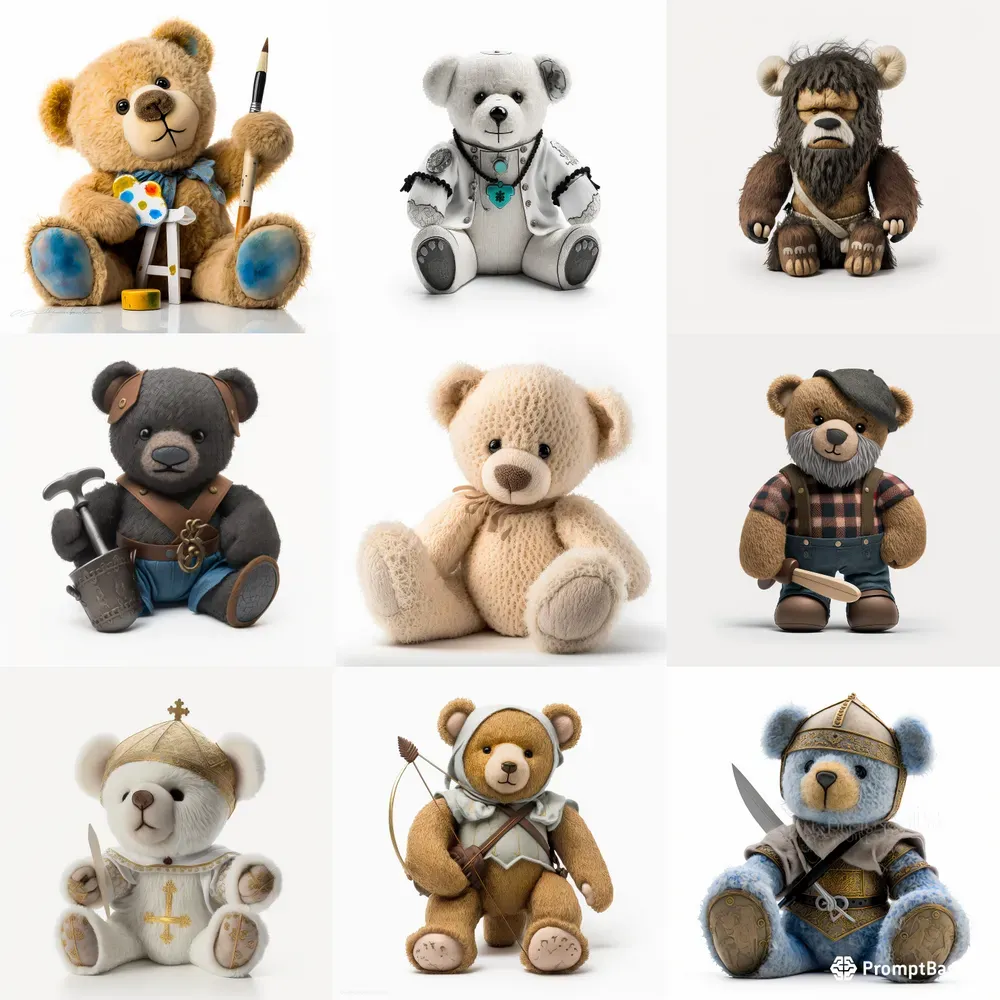 Themed Teddy Bear Designs Midjourney Prompt | PromptBase