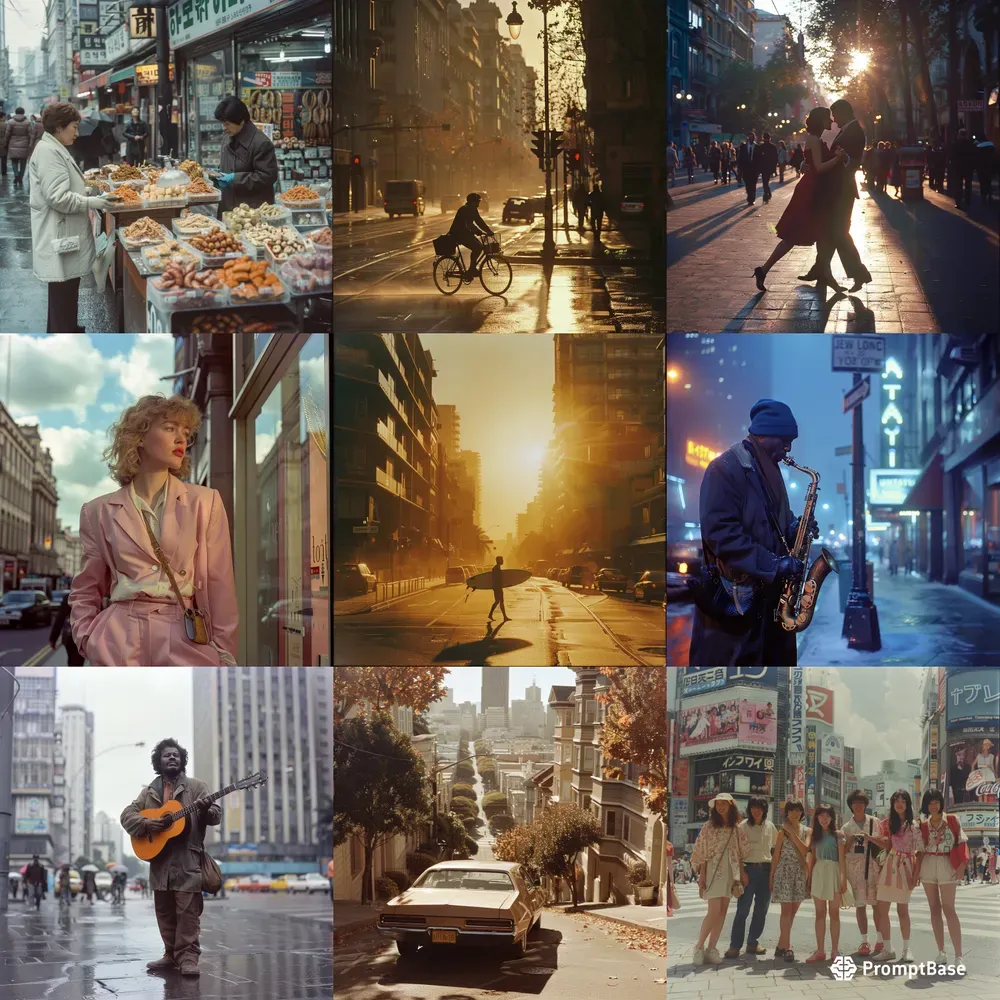 Anytown 80s Street Views Midjourney Prompt | PromptBase