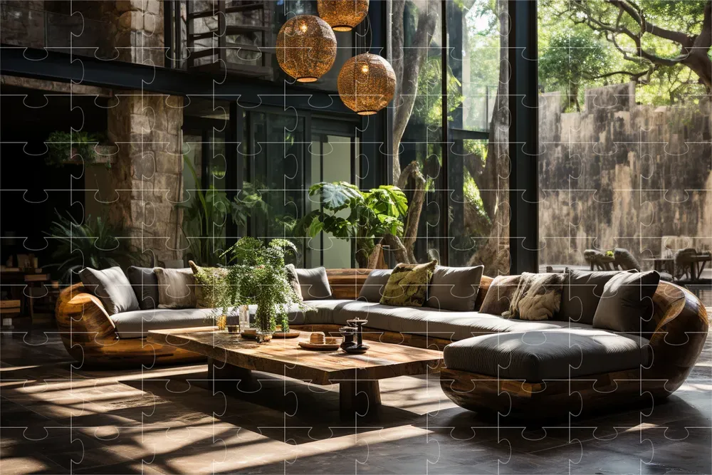 Boutique Hotel Lobby Elegance Approaches Midjourney Prompt | PromptBase