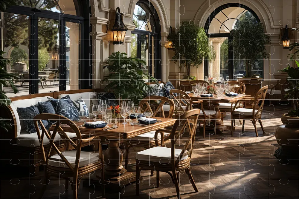 Elegant Boutique Hotel Dining Areas Midjourney Prompt | PromptBase