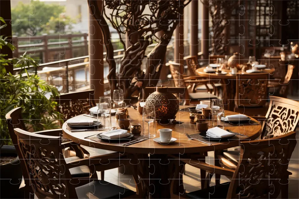 Elegant Boutique Hotel Dining Areas Midjourney Prompt | PromptBase