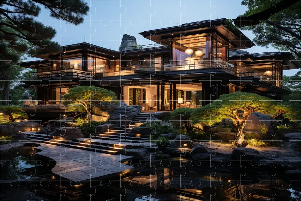 Dynamic Exterior Villa Designs Midjourney Prompt | PromptBase