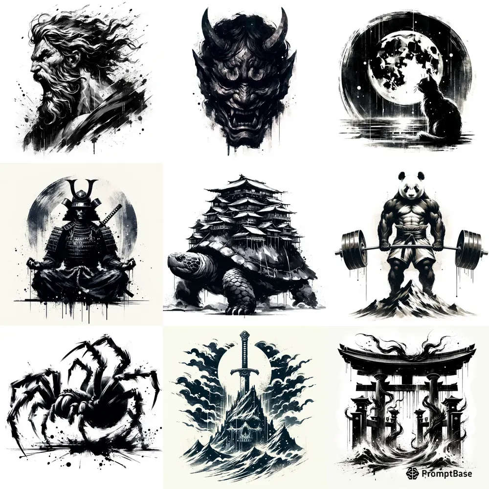 Asian Art Painting T Shirt Designs Dall E Prompt Promptbase