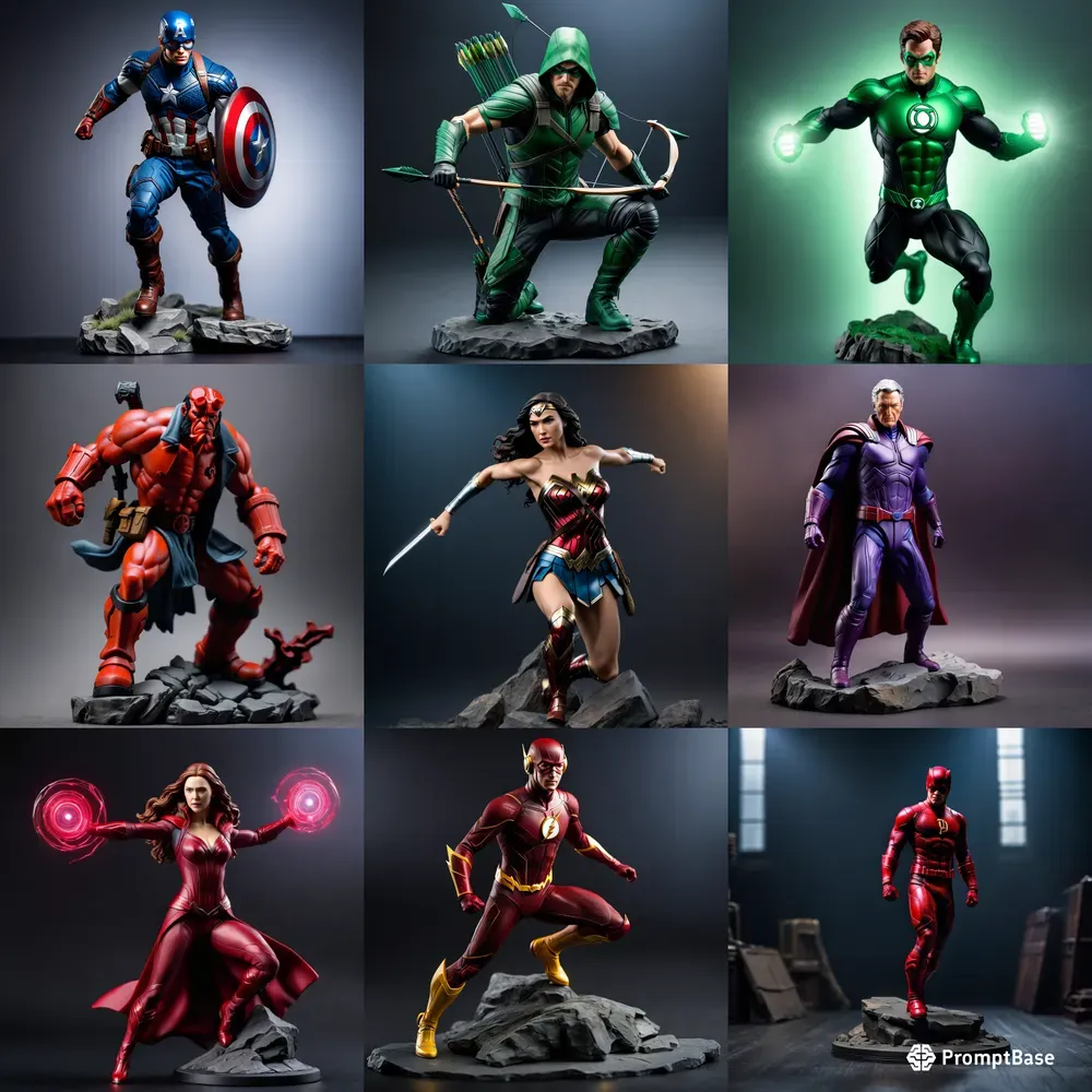 Realistic Superhero Figures Stable Diffusion Prompt | PromptBase