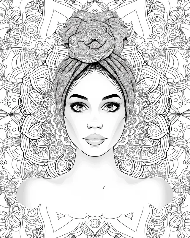 Coloring Pages For Adults Midjourney Prompt | PromptBase