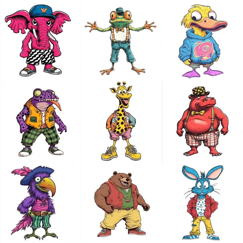 Weird Retro Vintage Cartoon Mascot Logos Midjourney Prompt | PromptBase