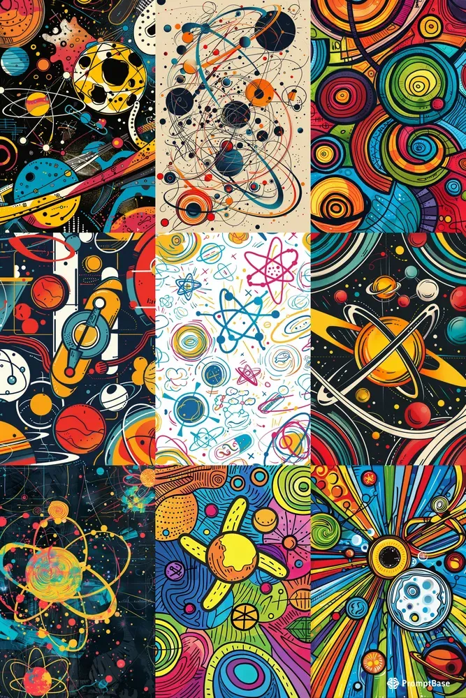 Atomic Doodle Book Covers Midjourney Prompt | PromptBase