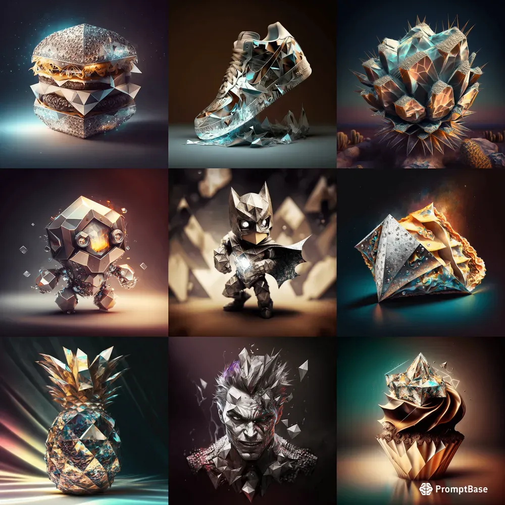 Trippy Diamond Morphs Midjourney Prompt | PromptBase