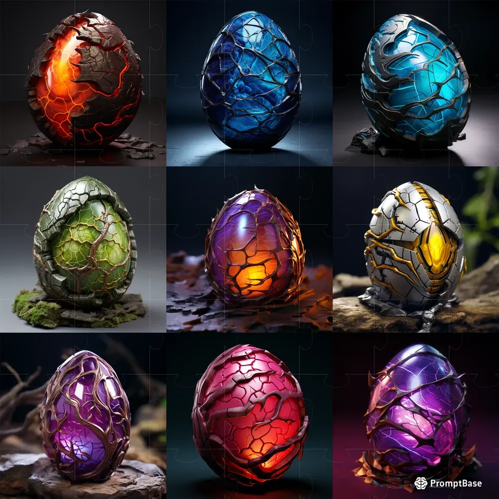 Dragon Eggs Zbrush And Maya Renders Midjourney Prompt | PromptBase
