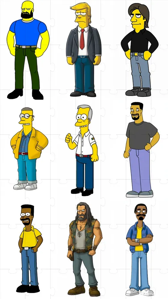 Your Characters As The Simpsons Midjourney Prompt | PromptBase