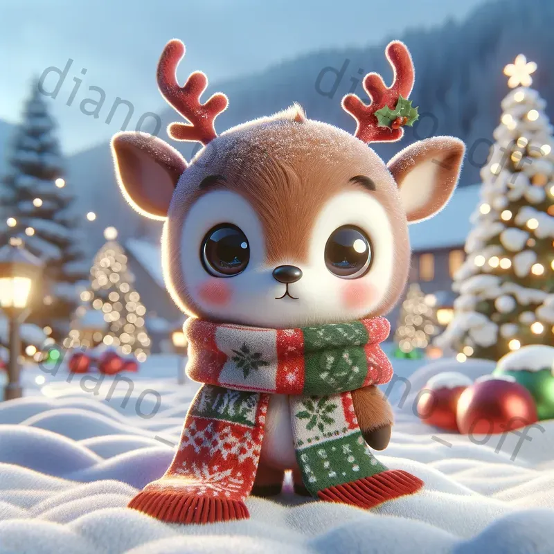 Cute Christmas 3D Renders DALL·E Prompt | PromptBase