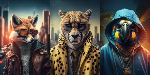 Gangsta Animals Wallpaper
