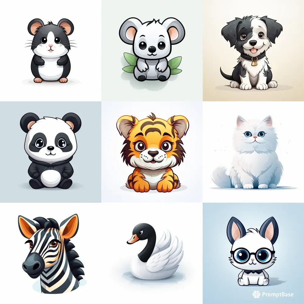 Simple Animal Illustrations Midjourney Prompt | PromptBase