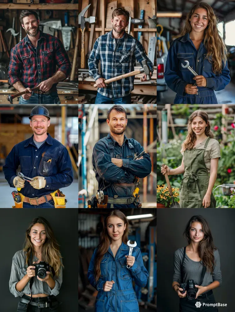 Portraits Of Professionals And Their Tools Midjourney Prompt | PromptBase