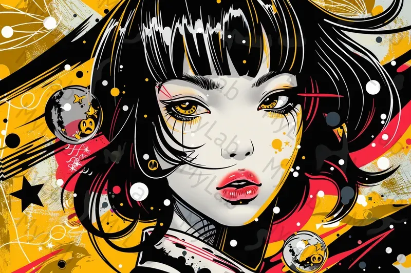 Dynamic Faces Pop Art Comics Midjourney Prompt | PromptBase