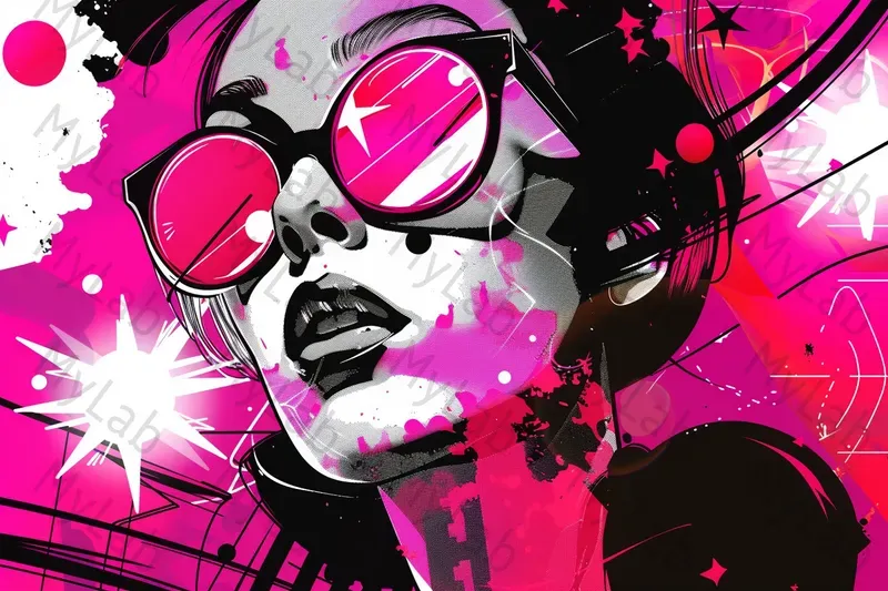 Dynamic Faces Pop Art Comics Midjourney Prompt | PromptBase