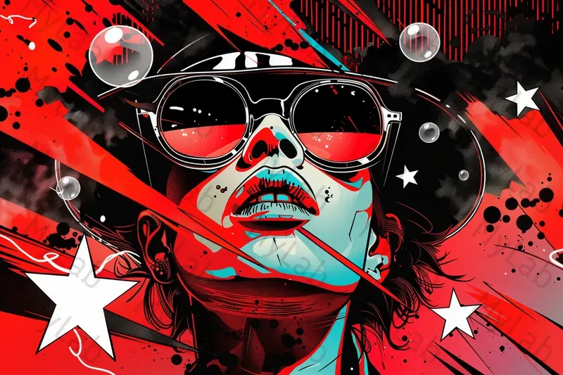 Dynamic Faces Pop Art Comics Midjourney Prompt | PromptBase