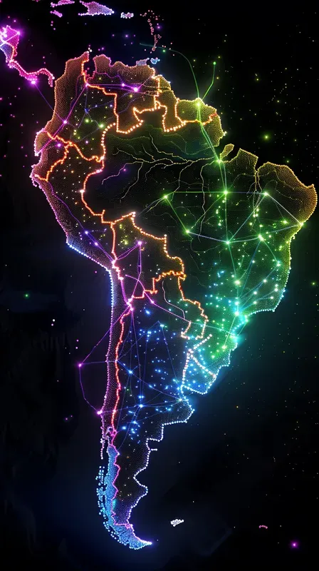 Maps With Neon Lightlines Midjourney Prompt | PromptBase